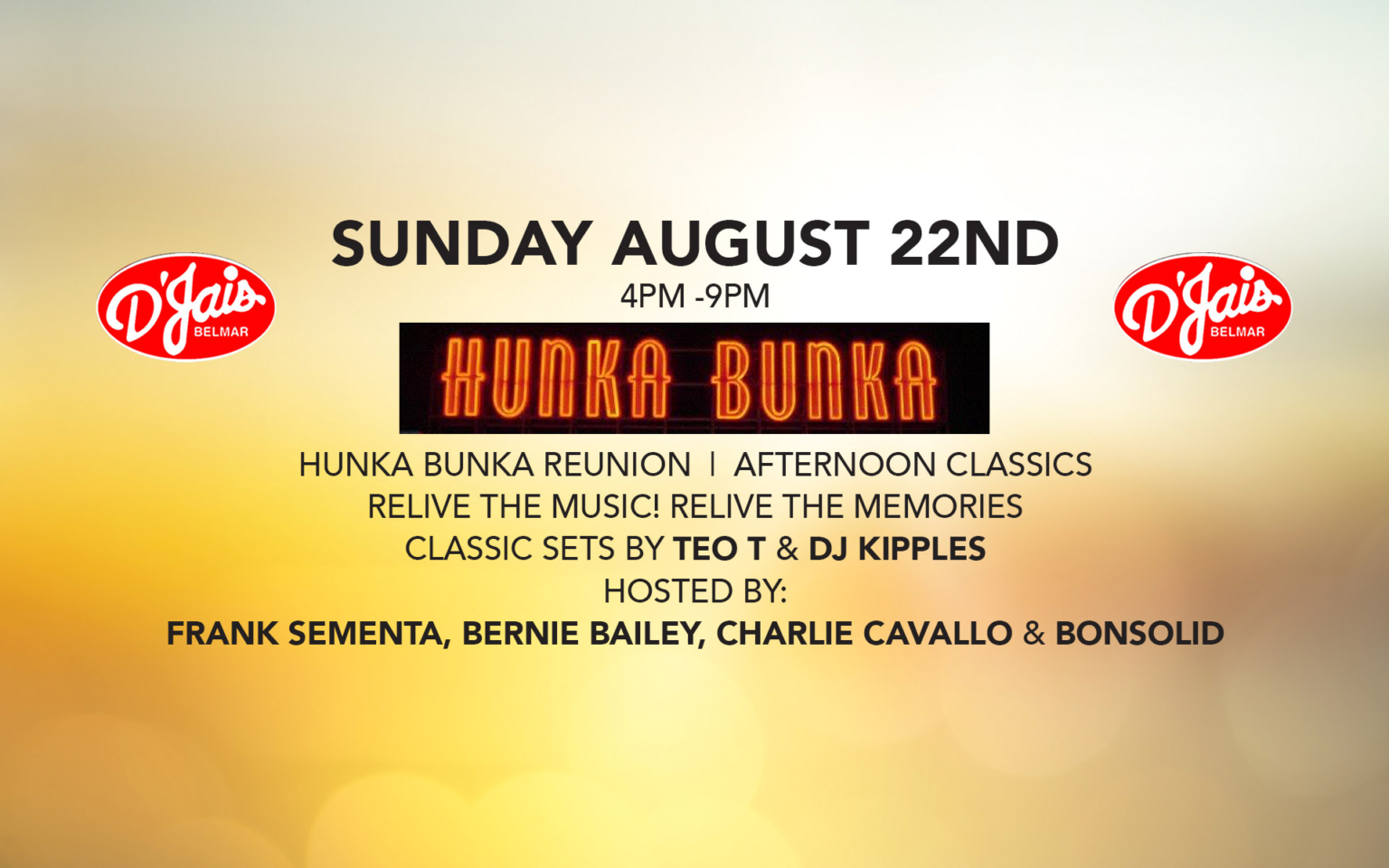 Hunka Bunka Afternoon/Evening Classics! – Welcome To D’Jais